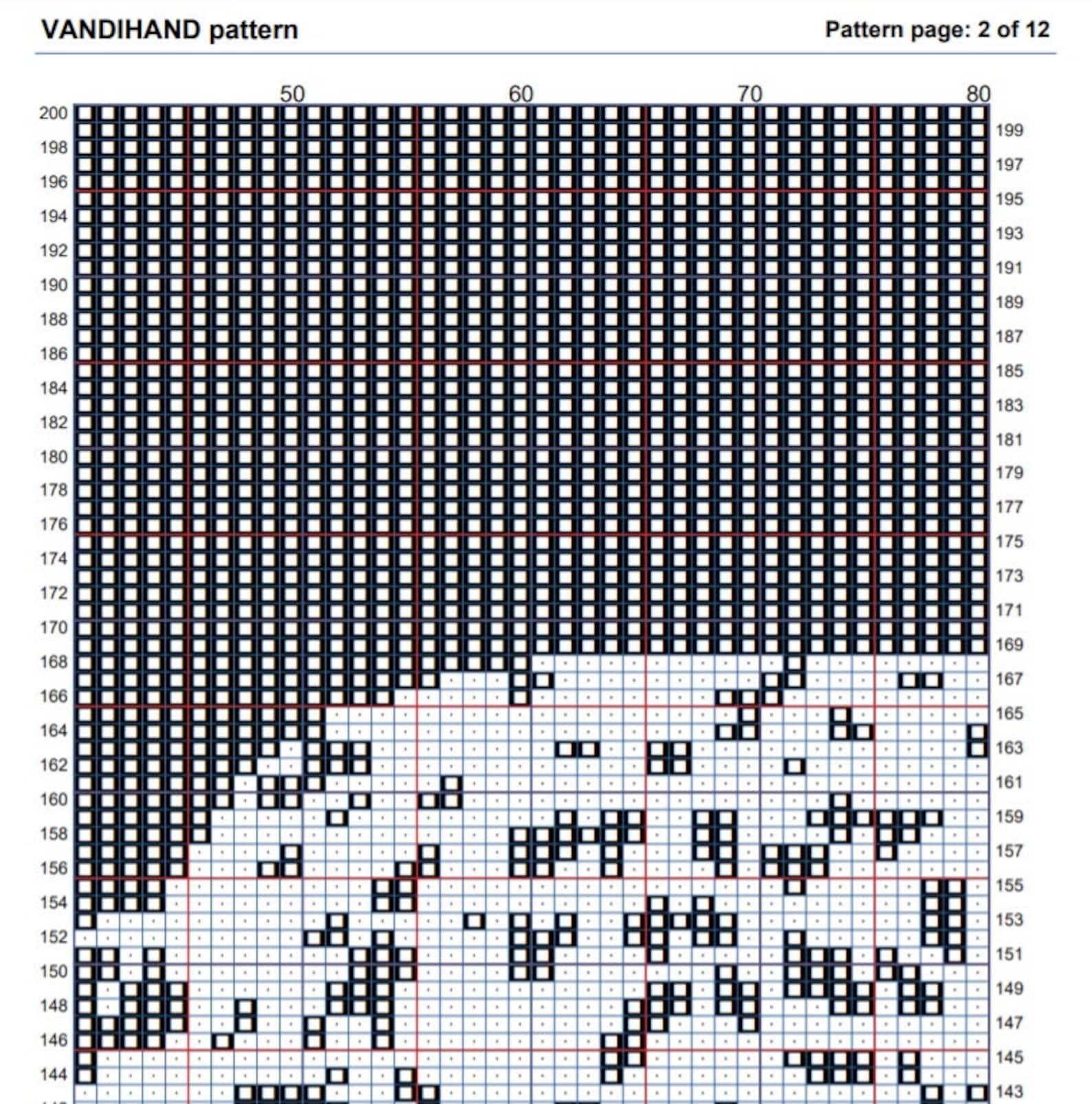 Jaguar Crochet Afghan Pattern Graph | Etsy