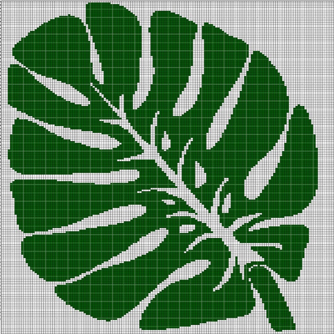 Leaf 5 Crochet Afghan Pattern Graph - Etsy