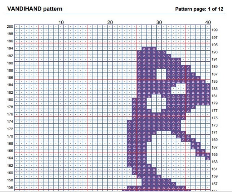 Purple Butterflies Crochet Afghan Pattern Graph - Etsy