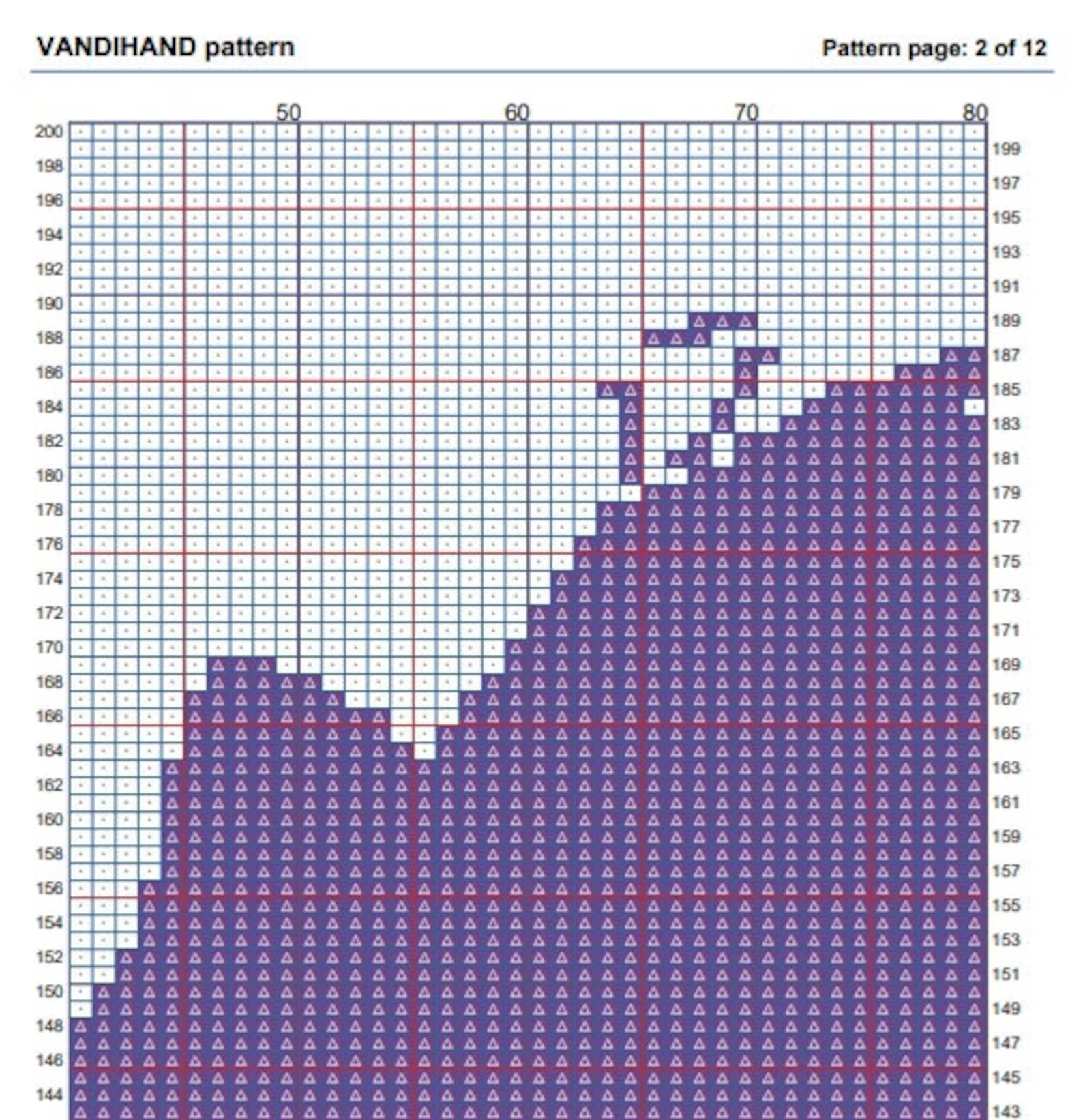 Little Girl Crochet Afghan Pattern Graph - Etsy