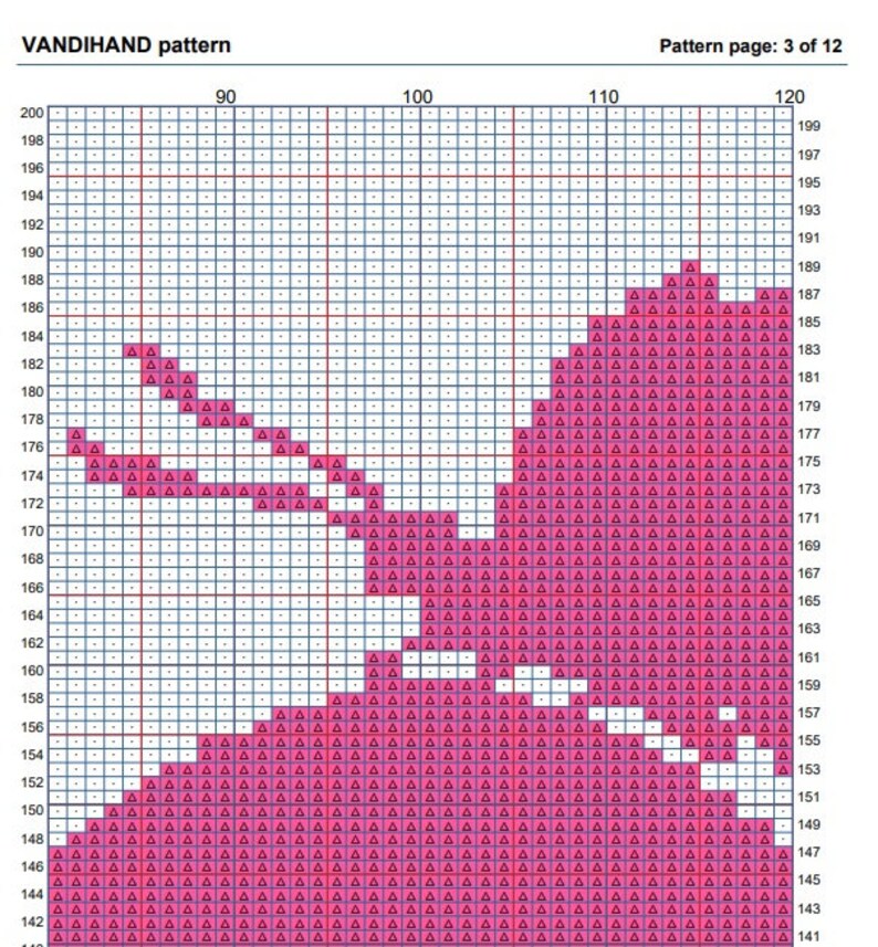 Heart and Butterflies Crochet Afghan Pattern Graph - Etsy