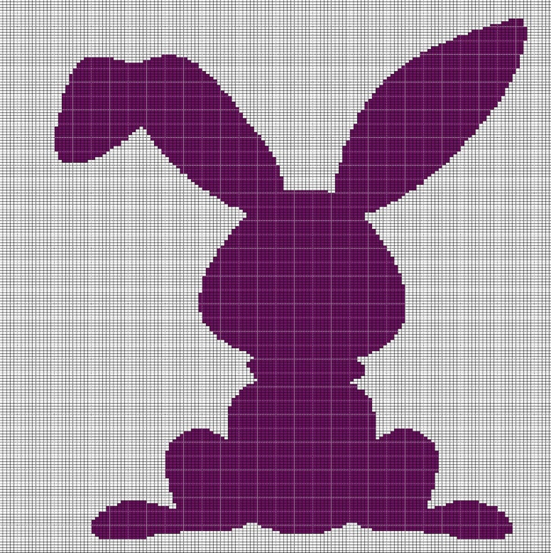 Bunny 2 Crochet Afghan Pattern Graph - Etsy
