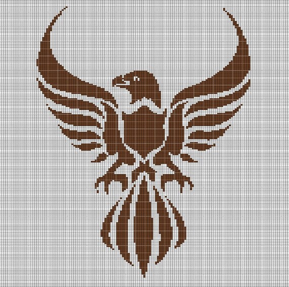Eagle 2 Crochet Afghan Pattern Graph - Etsy