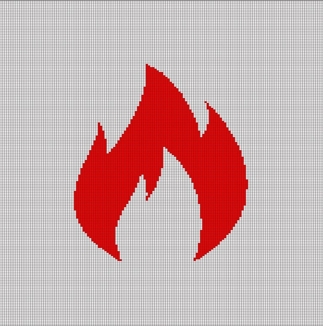 Fire Crochet Afghan Pattern Graph - Etsy