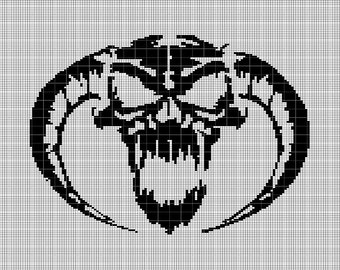 Hearth With Skull Crochet Afghan Pattern Graph - Etsy