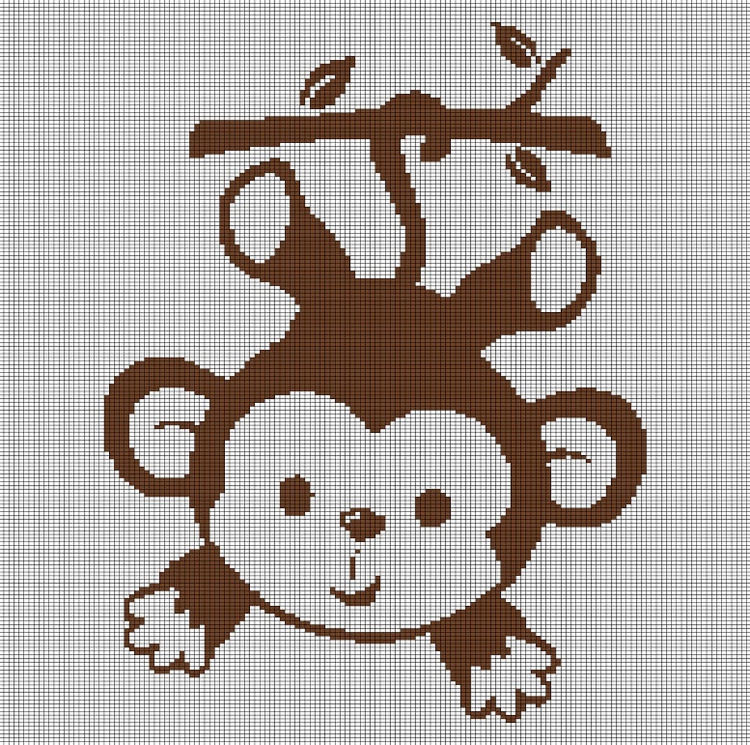 Baby Monkey Crochet Afghan Pattern Graph - Etsy