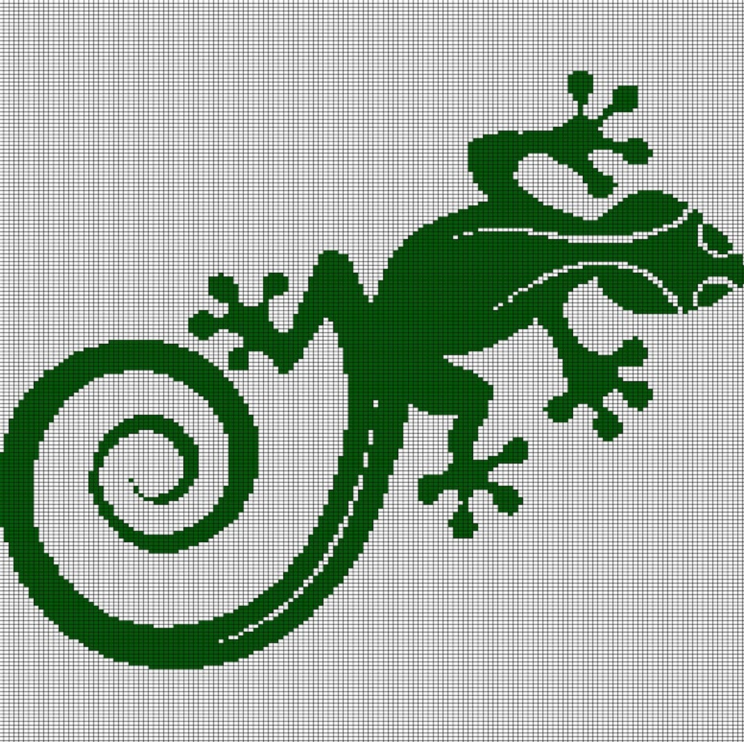Lizard Crochet Afghan Pattern Graph - Etsy