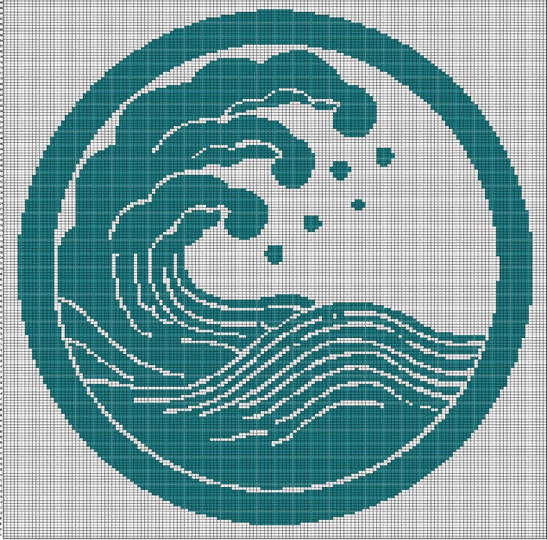 Japanese Sea Motif Crochet Afghan Pattern Graph - Etsy