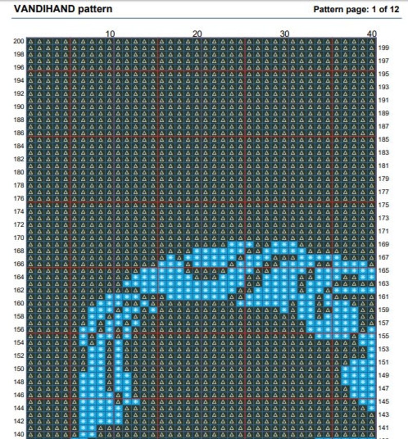 Art elephant 2 crochet afghan pattern graph | Etsy