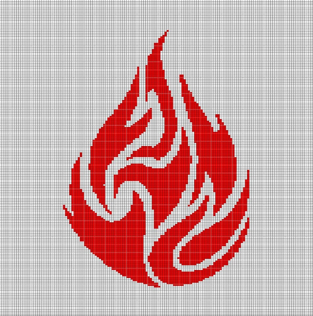 Fire 2 Crochet Afghan Pattern Graph - Etsy