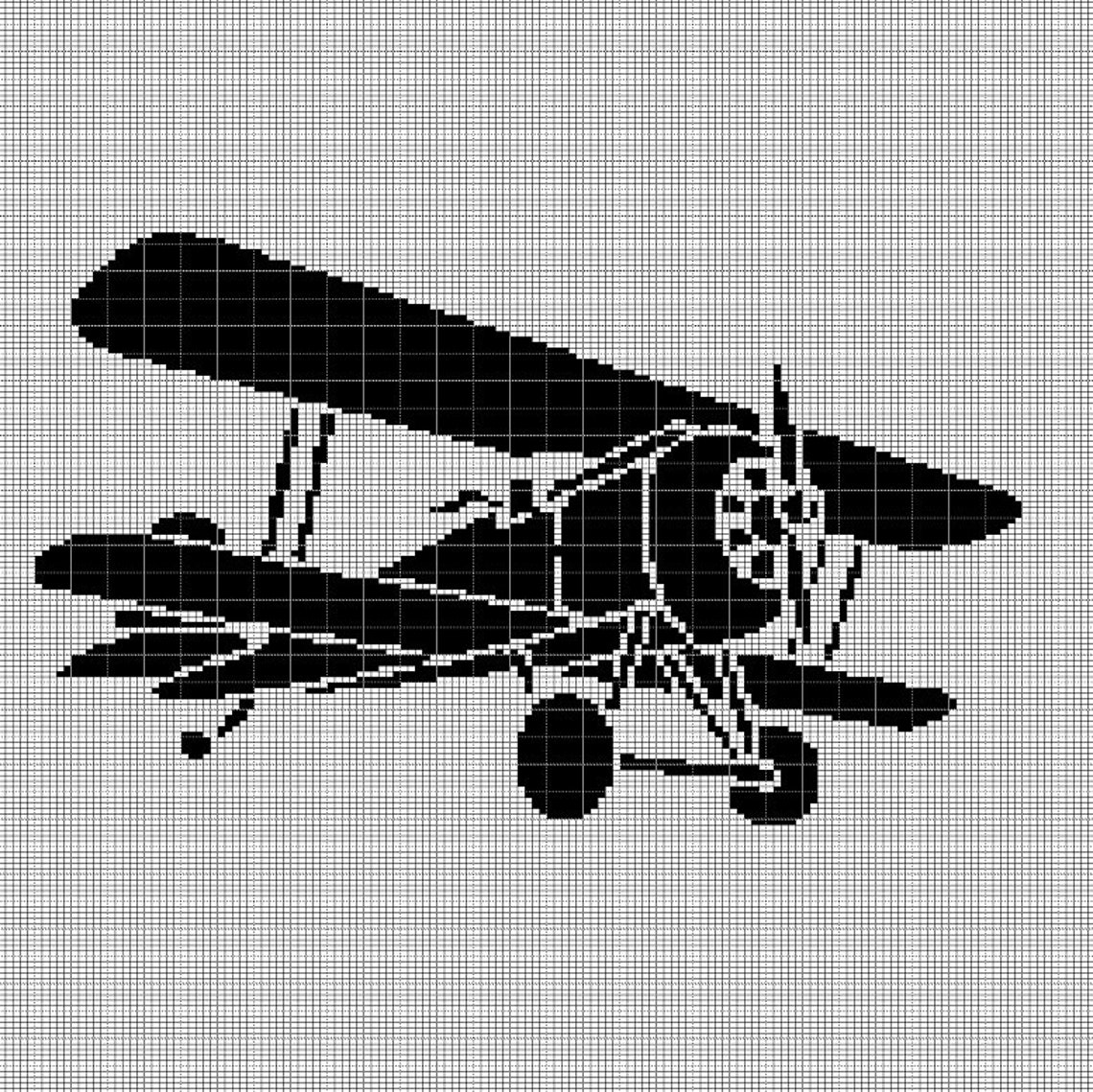 Airplane Crochet Afghan Pattern Graph - Etsy