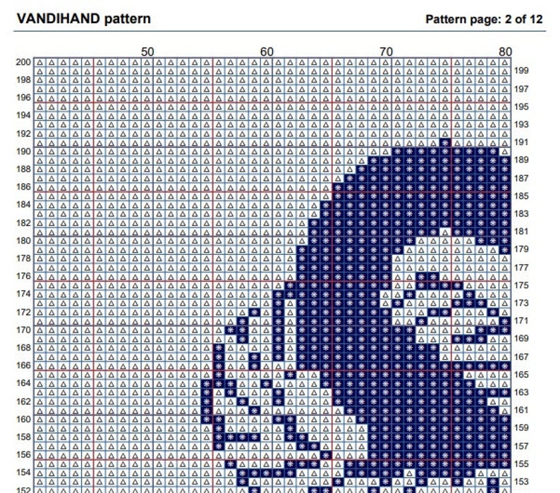 Anchor 2 crochet afghan pattern graph | Etsy
