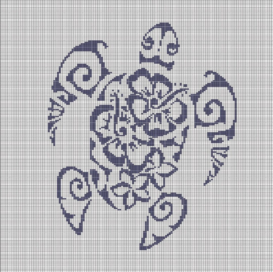 Art Turtle Crochet Afghan Pattern Graph - Etsy