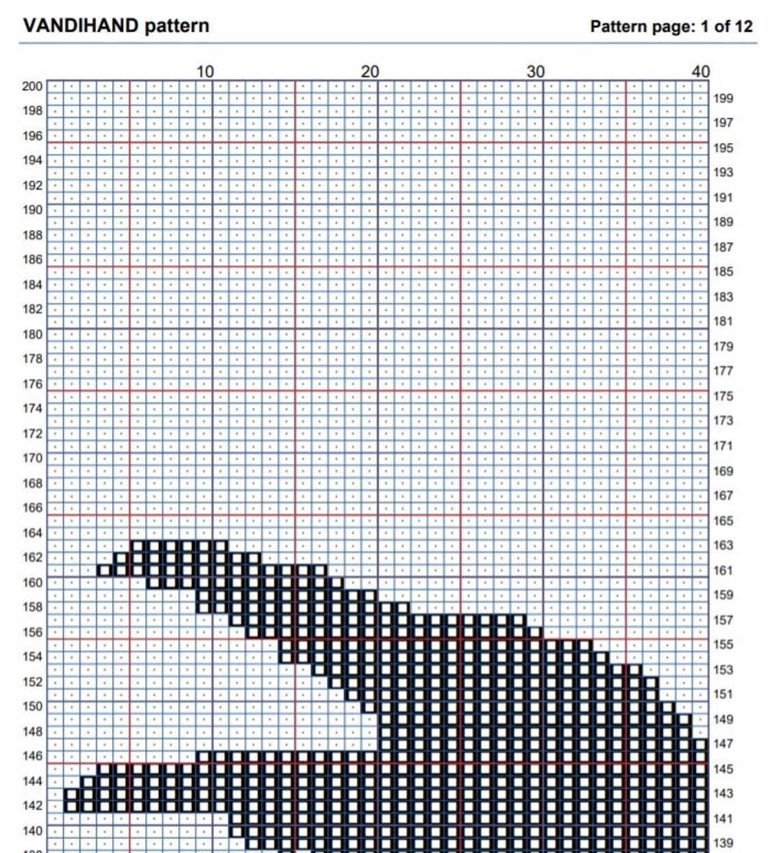 Raven 3 Crochet Afghan Pattern Graph - Etsy