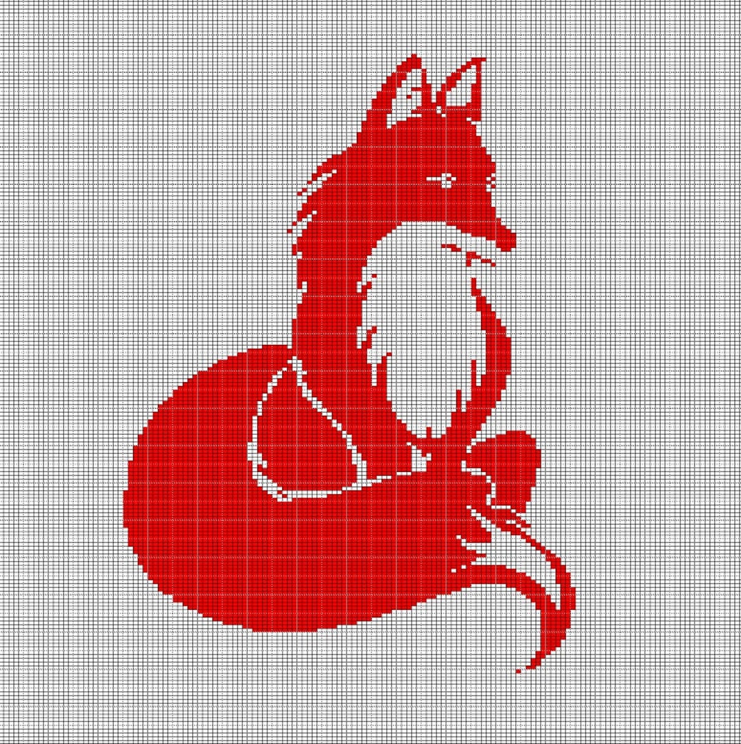 Fox 5 Crochet Afghan Pattern Graph - Etsy