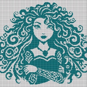 Merida Crochet Afghan Pattern Graph - Etsy