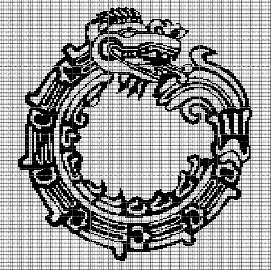 Aztec Dragon Crochet Afghan Pattern Graph - Etsy