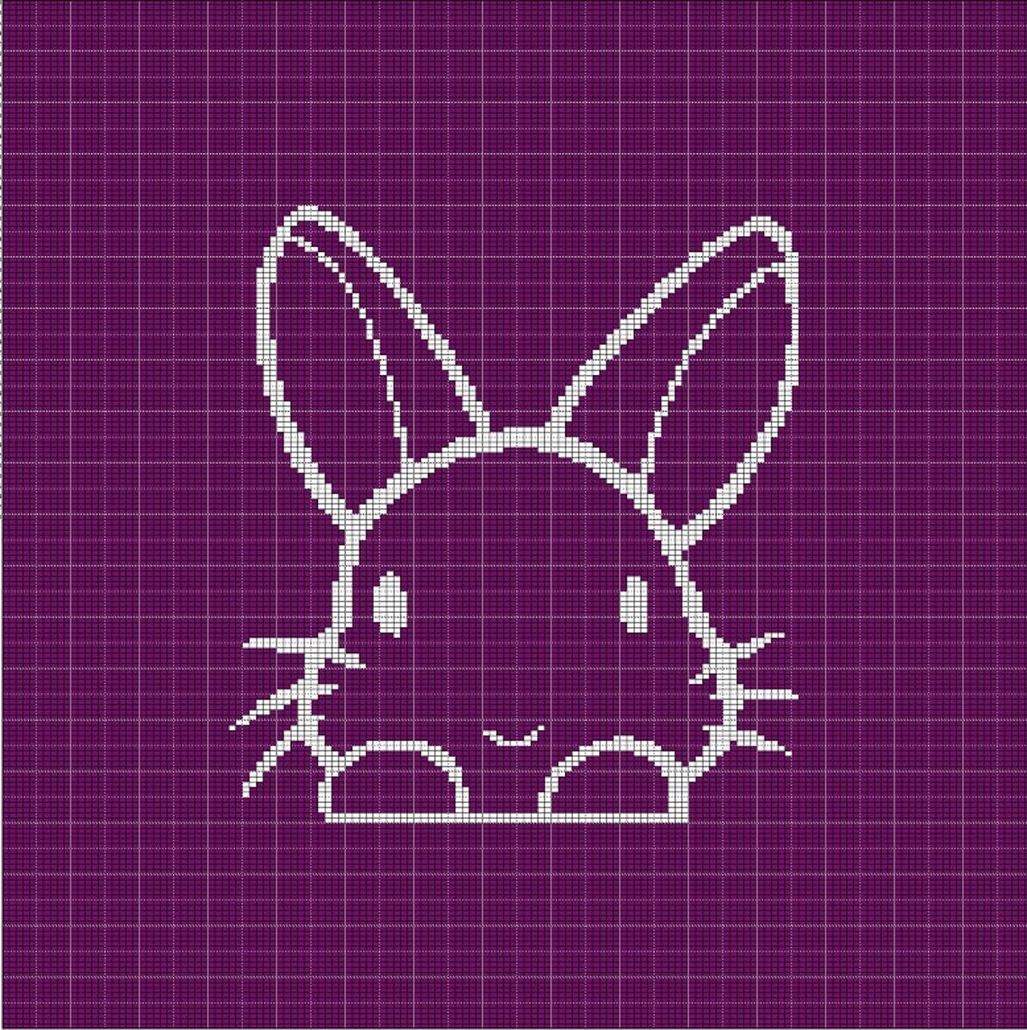 Little Bunny Crochet Afghan Pattern Graph - Etsy