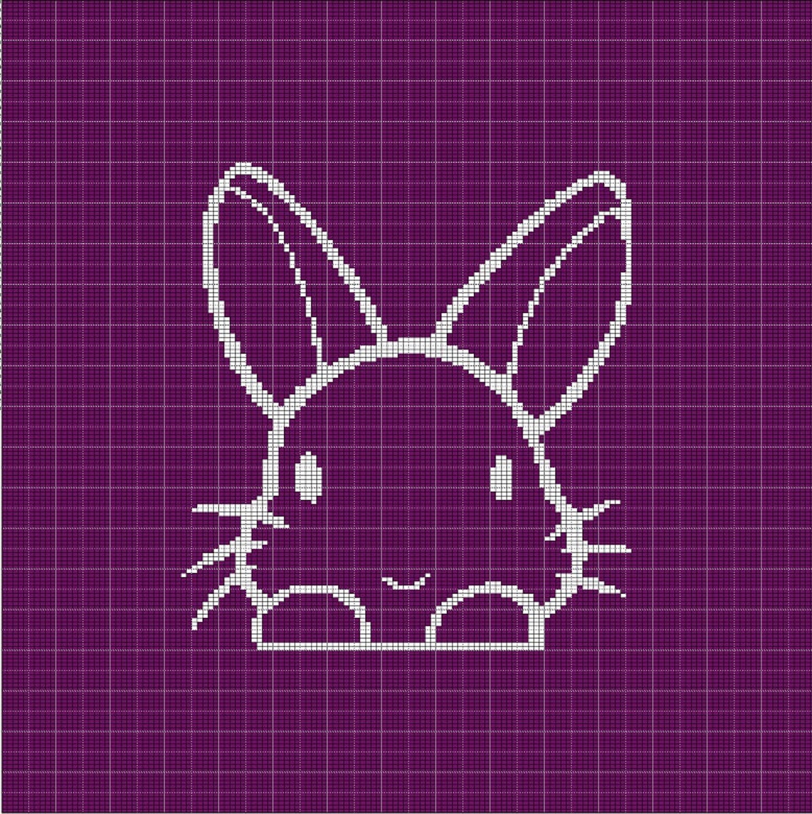 Little Bunny Crochet Afghan Pattern Graph - Etsy