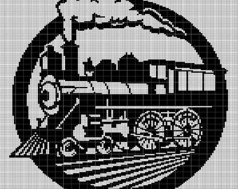 Train 3 Crochet Afghan Pattern Graph | Etsy