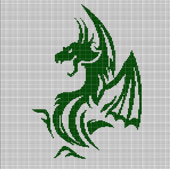 Tribal Dragon Crochet Afghan Pattern Graph | Etsy
