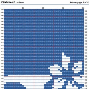 Blue Love Crochet Afghan Pattern Graph - Etsy