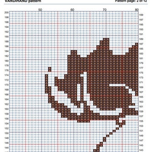 Moose 2 Crochet Afghan Pattern Graph - Etsy