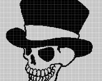 Hearth With Skull Crochet Afghan Pattern Graph - Etsy