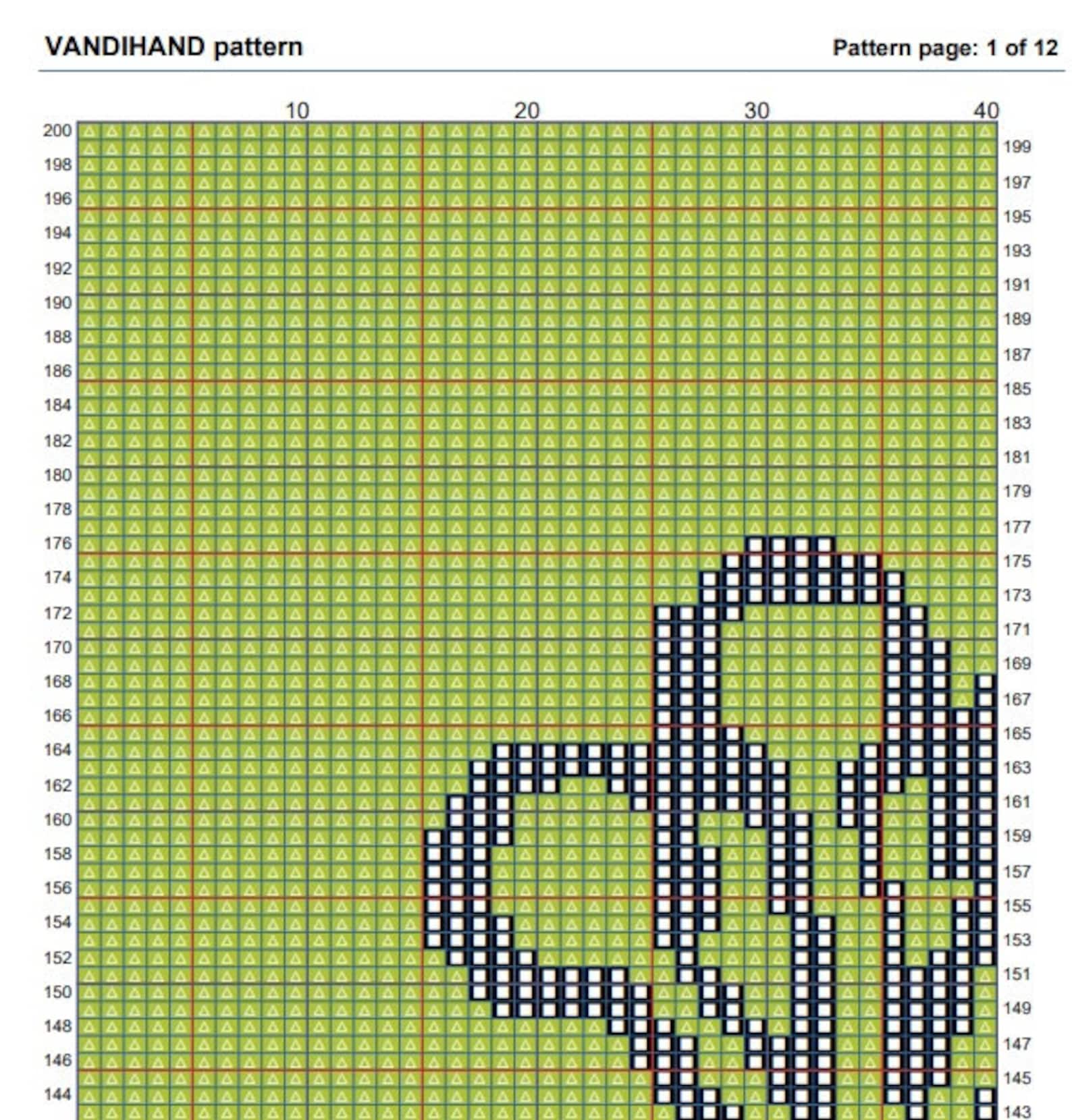 Frog 2 Crochet Afghan Pattern Graph - Etsy