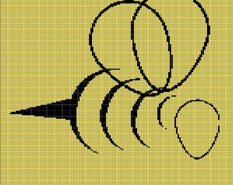 Bee With Flowers 4 Crochet Afghan Pattern Graph - Etsy