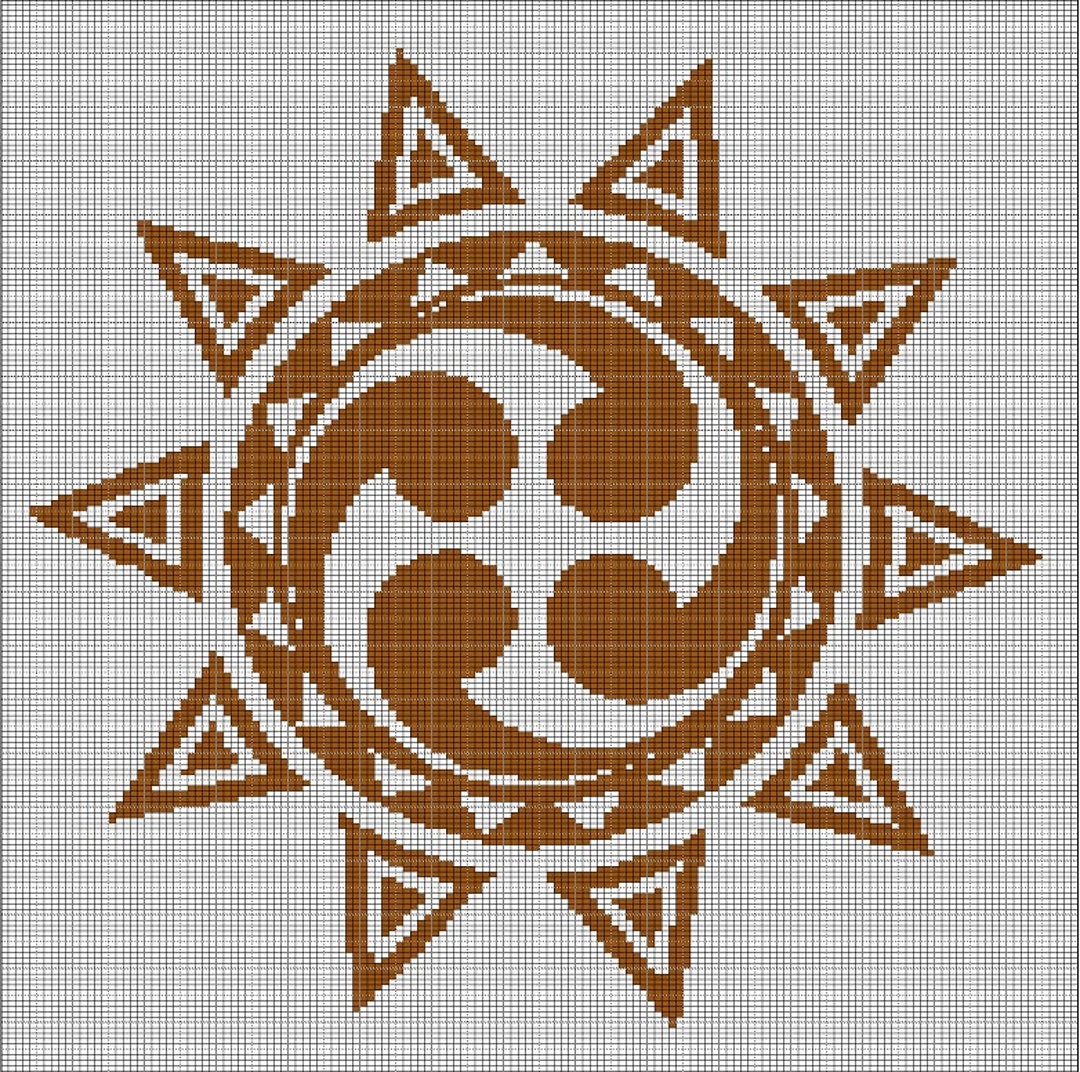 Aztec Sun Crochet Afghan Pattern Graph - Etsy