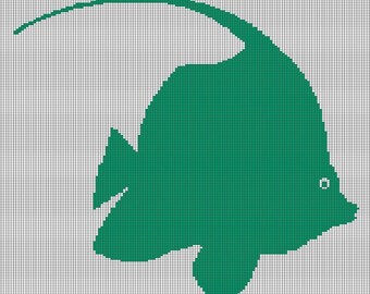 Fish 15 Crochet Afghan Pattern Graph - Etsy