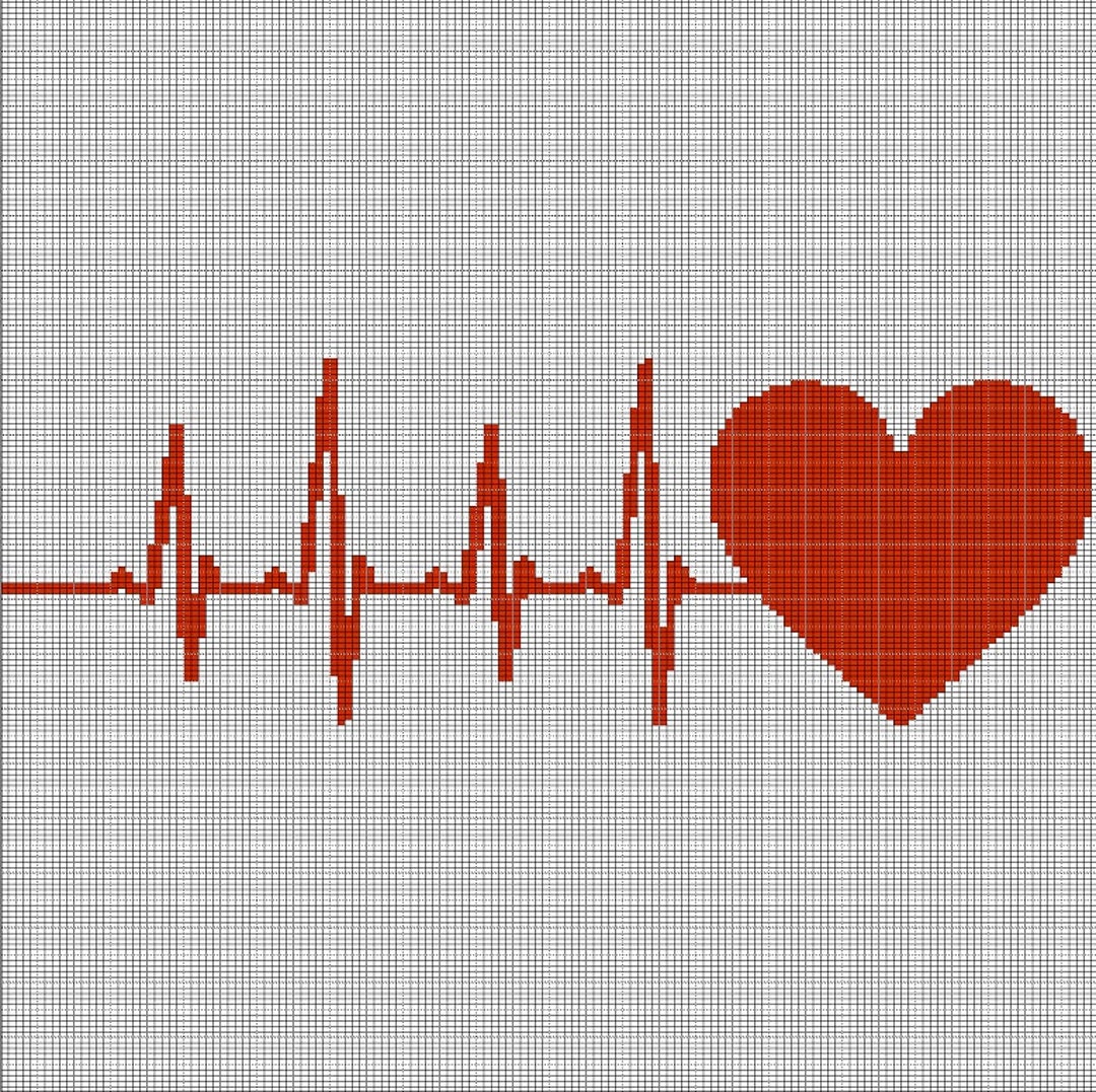 Heartbeat Crochet Afghan Pattern Graph - Etsy