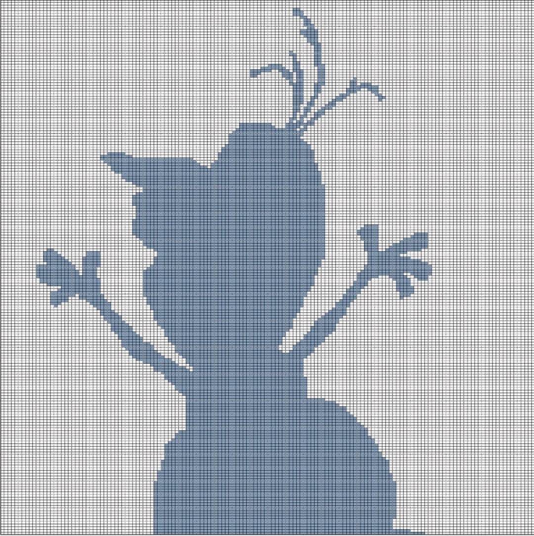 Olaf 2 Crochet Afghan Pattern Graph - Etsy