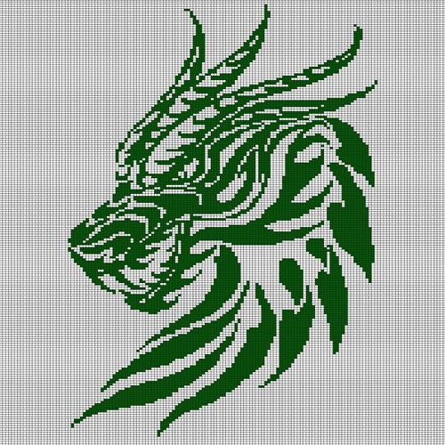 Dragon 5 Crochet Afghan Pattern Graph - Etsy