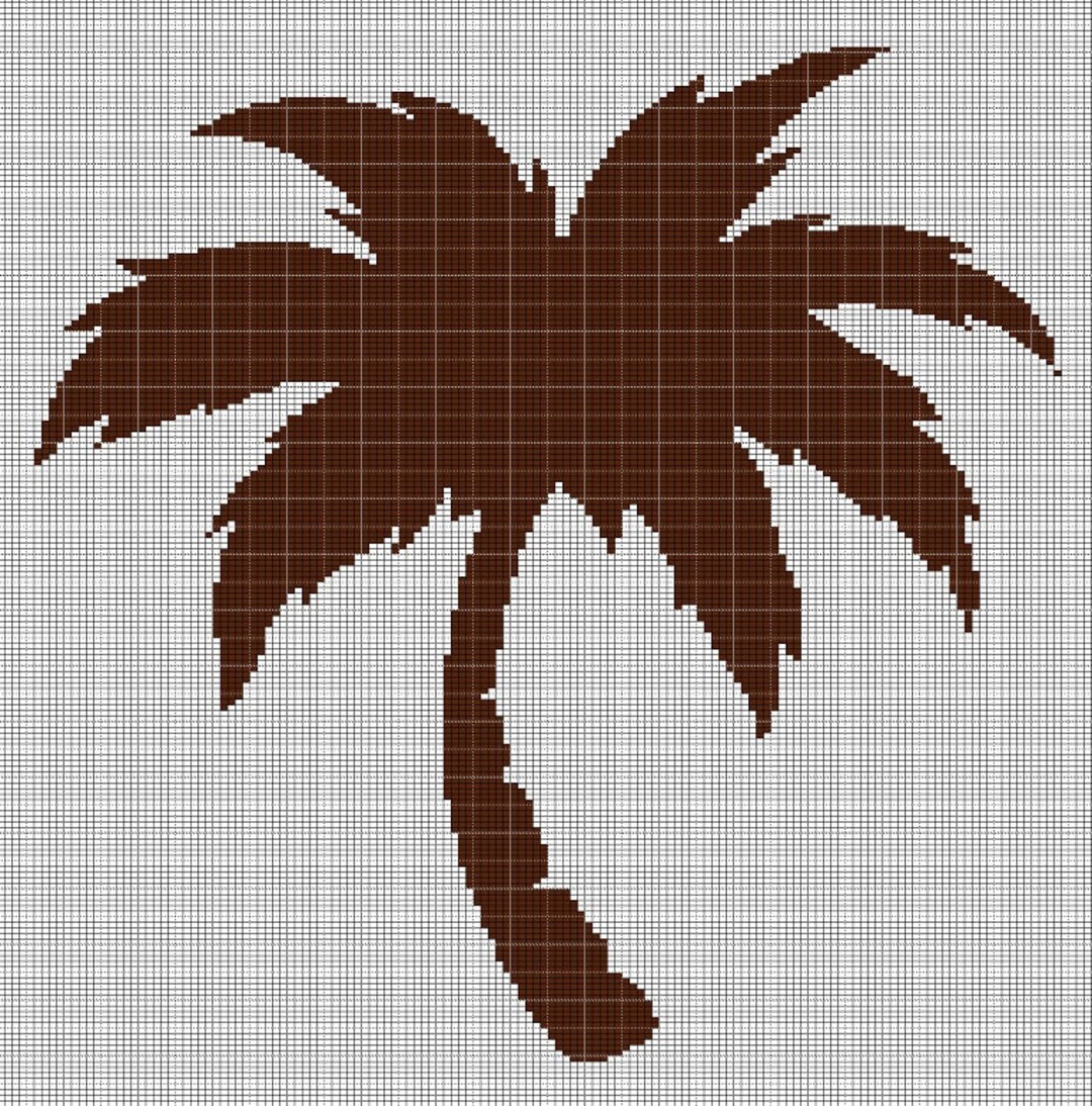Palm Tree 3 Crochet Afghan Pattern Graph - Etsy