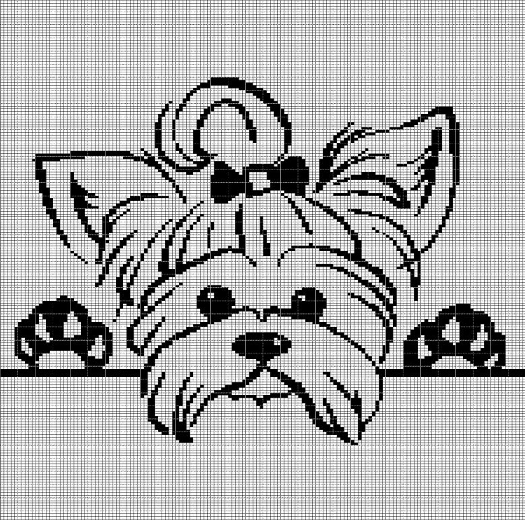 Dog Head 3 Crochet Afghan Pattern Graph - Etsy