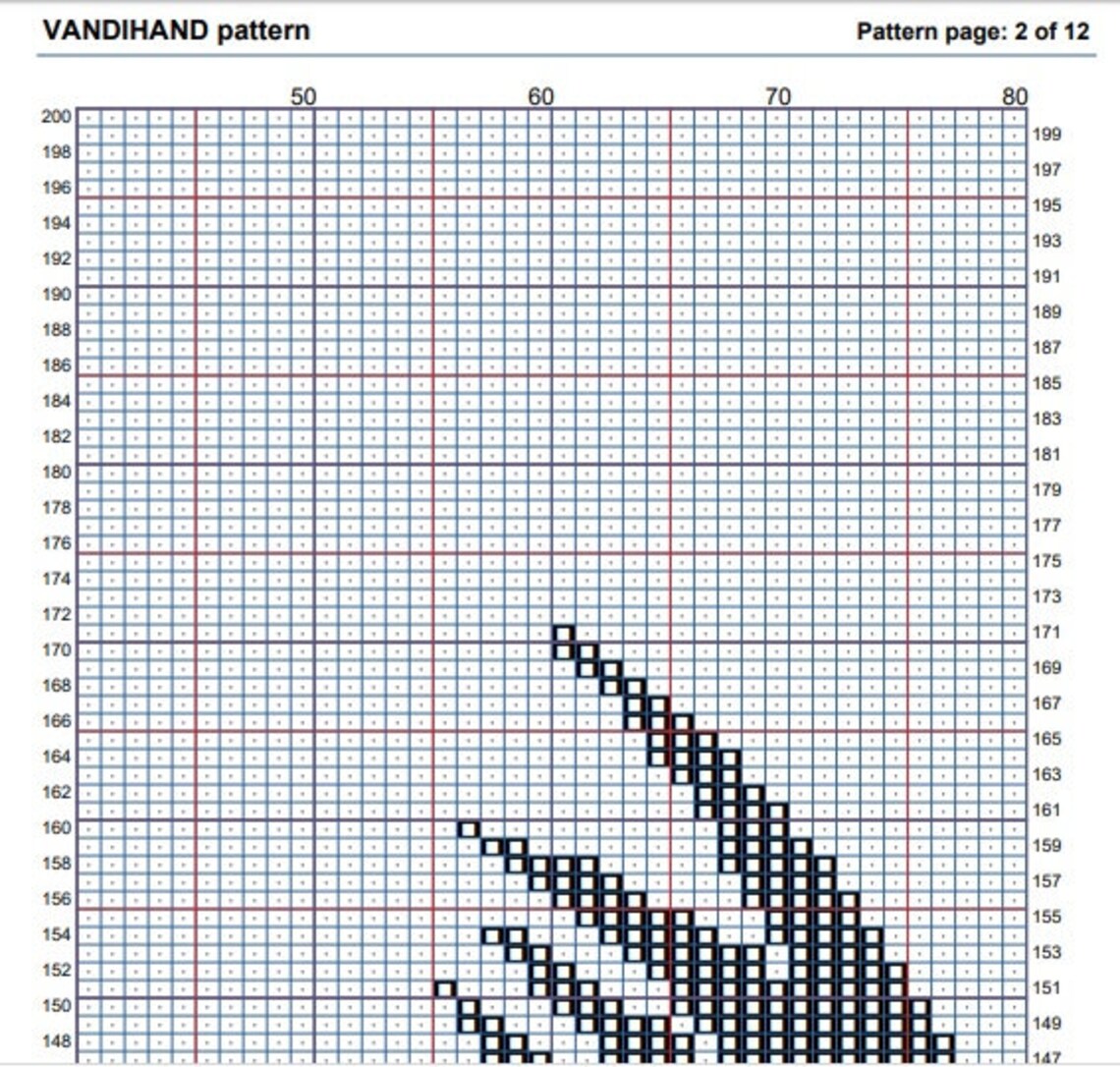 Fish Skeleton Crochet Afghan Pattern Graph - Etsy