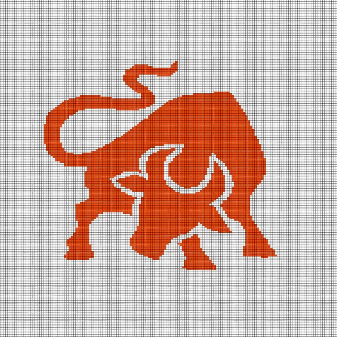 Red Bull Crochet Afghan Pattern Graph - Etsy UK