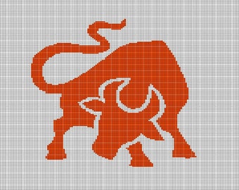 Little Bull Crochet Afghan Pattern Graph - Etsy