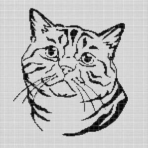 Cat Head 4 Crochet Afghan Pattern Graph - Etsy