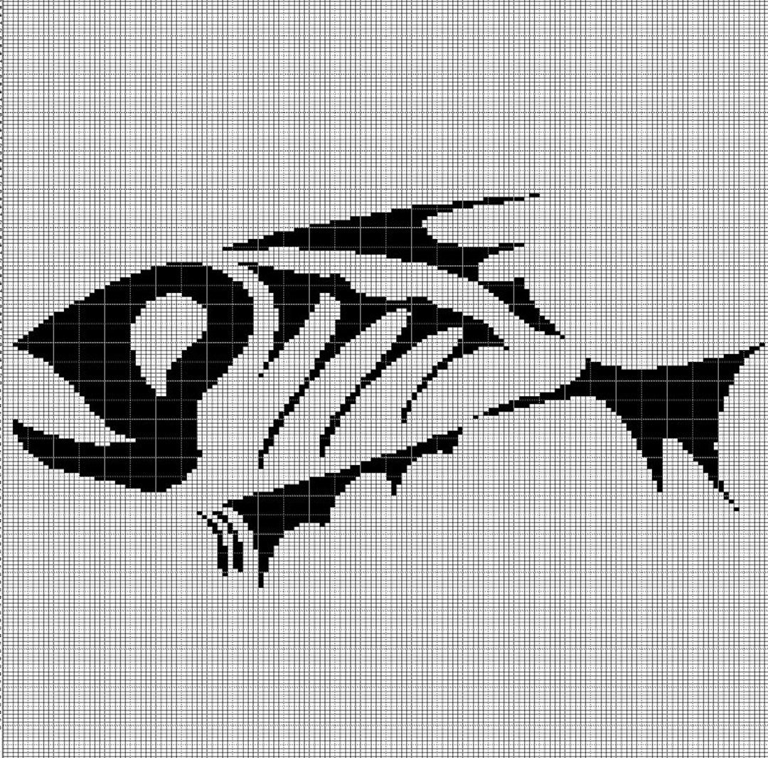 Tribal Fish 2 Crochet Afghan Pattern Graph - Etsy