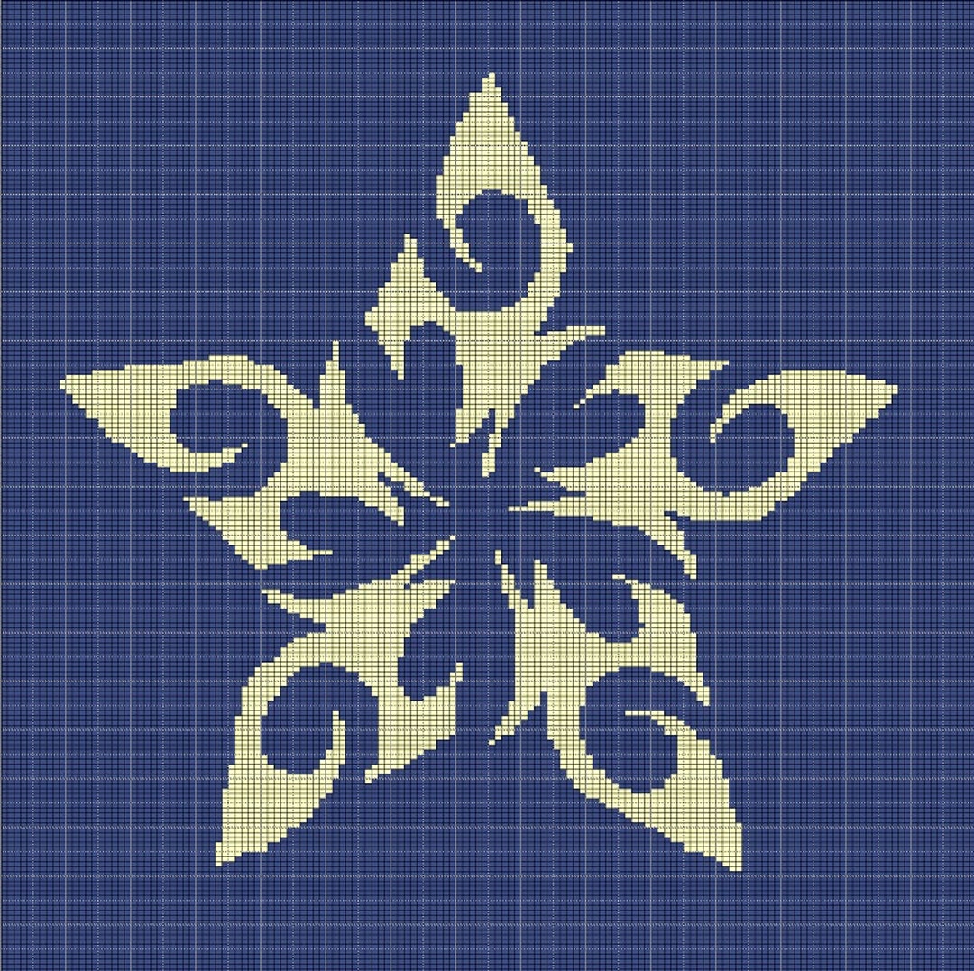 Star Crochet Afghan Pattern Graph - Etsy