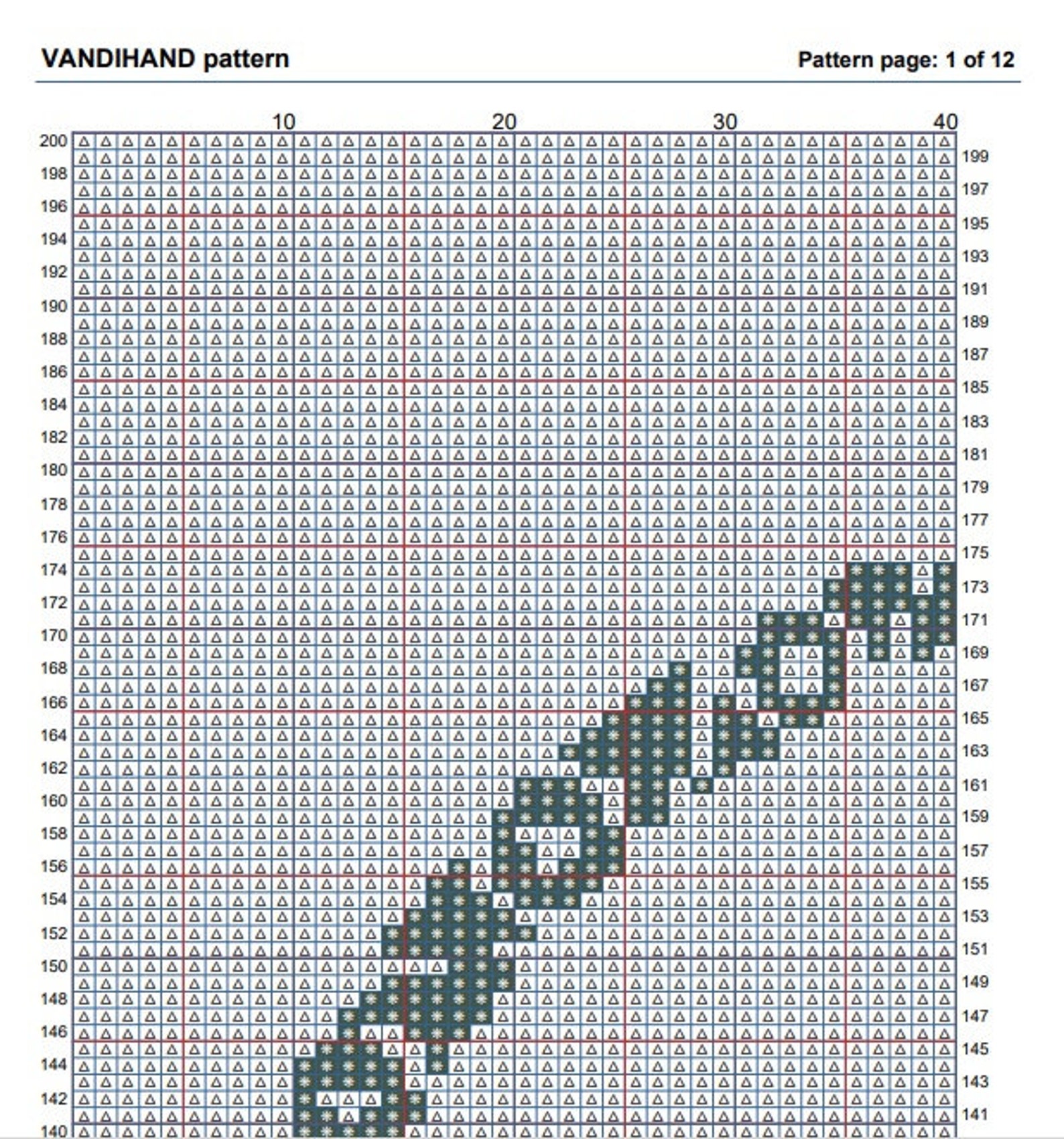 Tribal Lizard Crochet Afghan Pattern Graph - Etsy