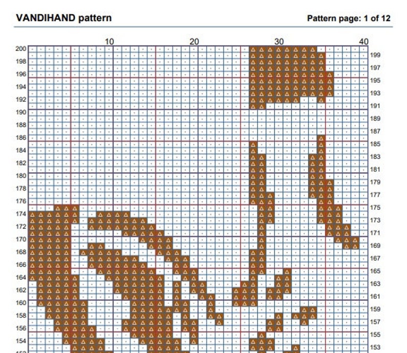 Giraffe Head Crochet Afghan Pattern Graph - Etsy