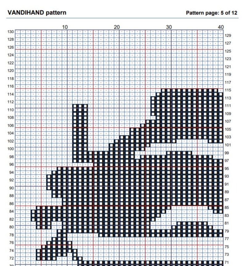 Harley-davidson Crochet Afghan Pattern Graph - Etsy
