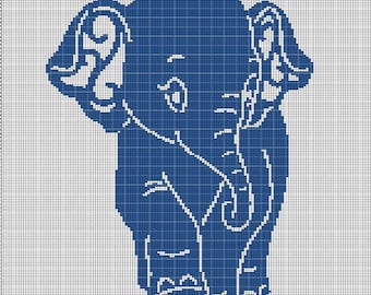 Love Elephant Crochet Afghan Pattern Graph - Etsy