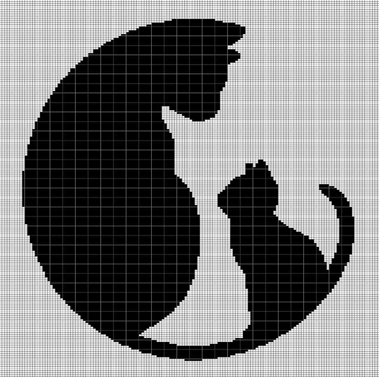 Cats Crochet Afghan Pattern Graph - Etsy
