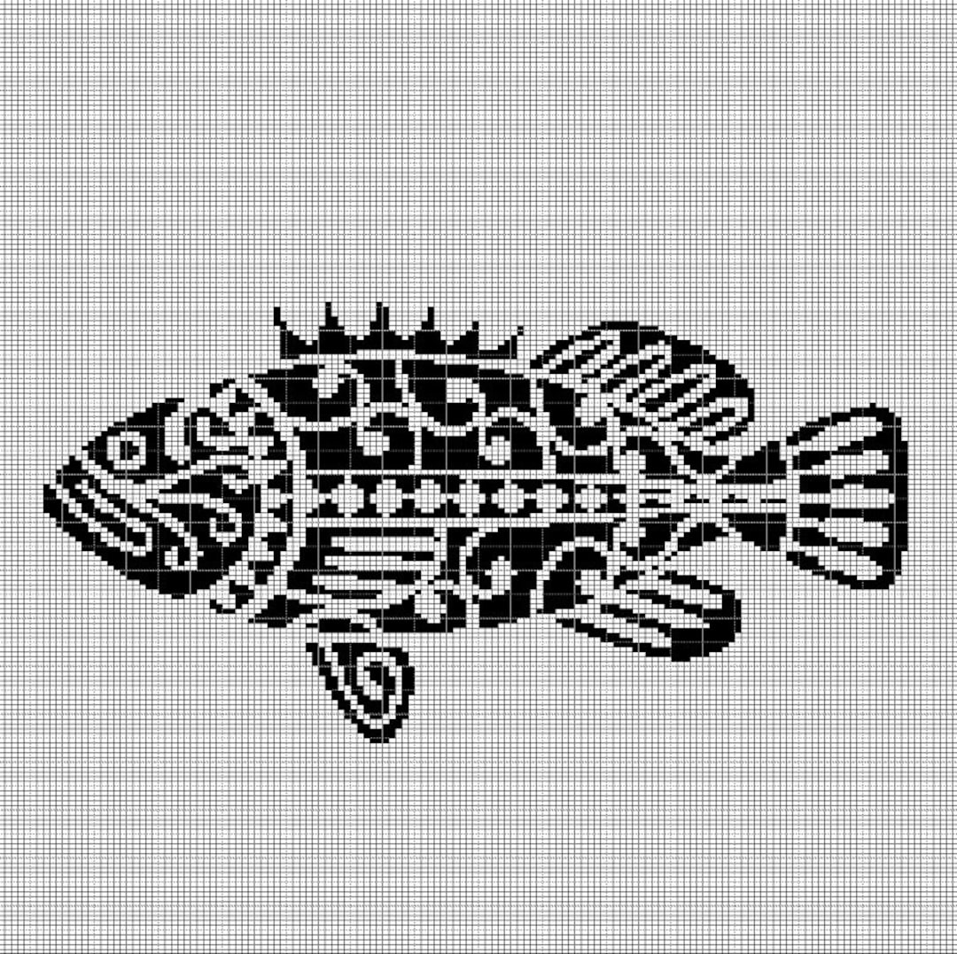 Maori Fish Crochet Afghan Pattern Graph - Etsy