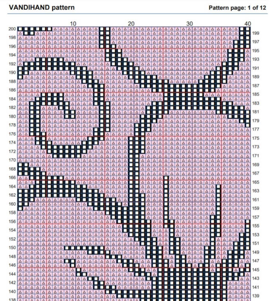 Flower Motif Crochet Afghan Pattern Graph | Etsy